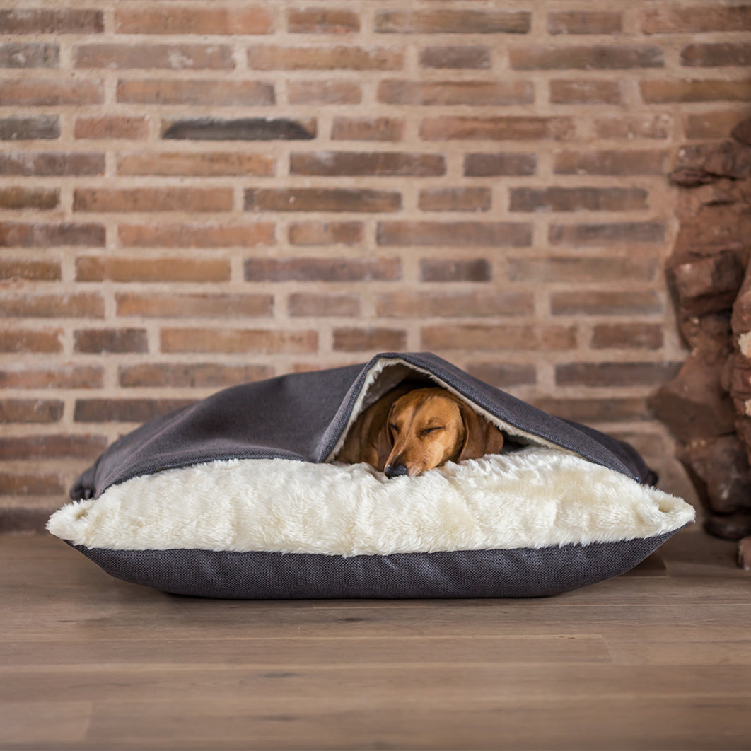 Dog Snuggle Bed in Velour — Charley Chau - luxury dog bedding
